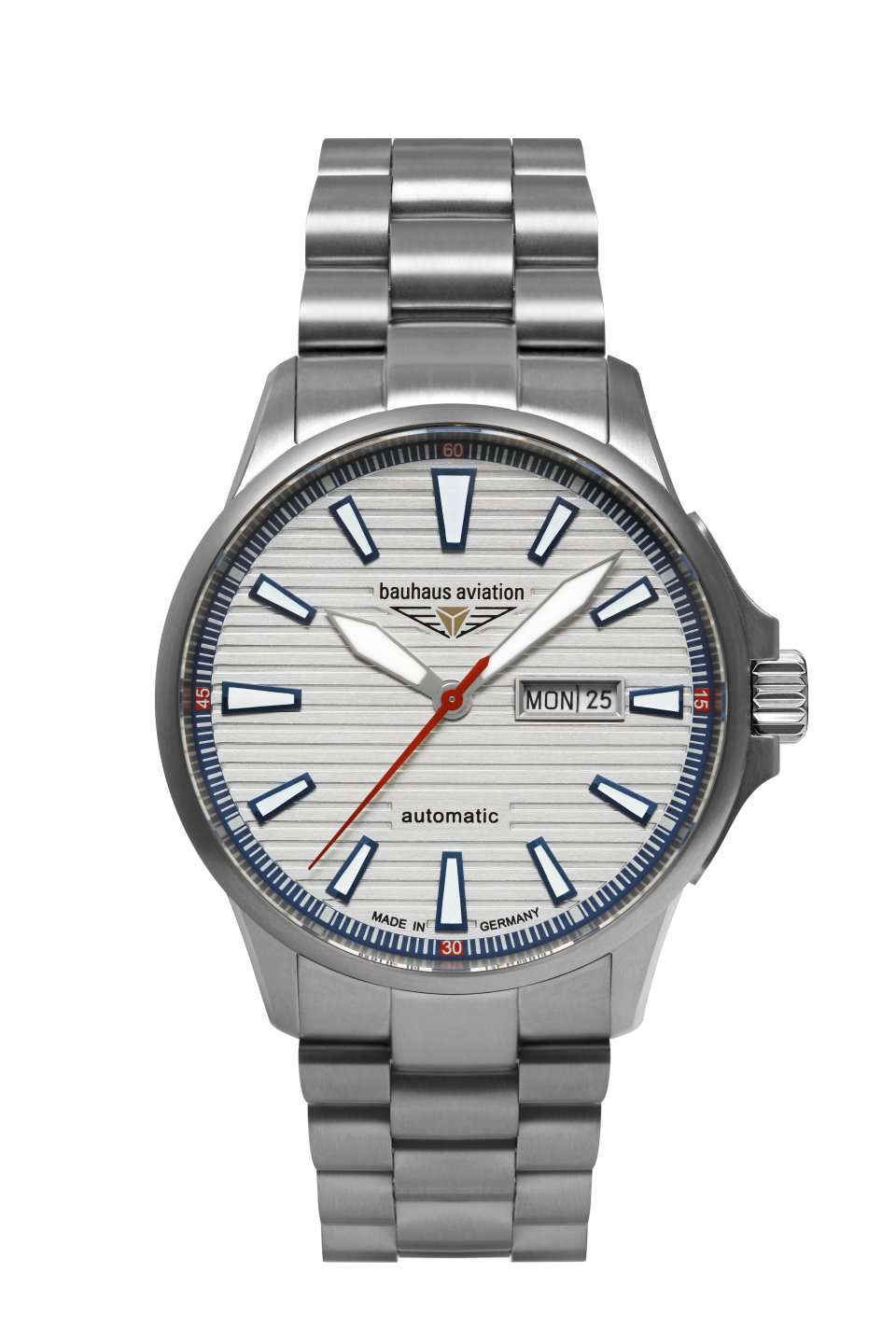 HAU, Bauhaus Aviation Iron Annie Automatik DayDate Cal. 8205 21 Jew ...